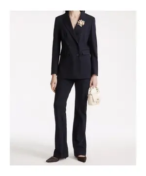 Marella Double-breasted Blazer With Notched Lapel