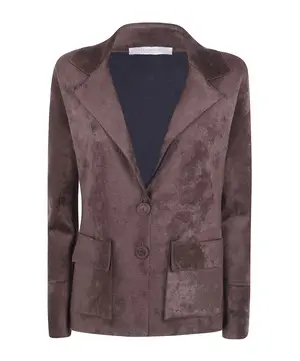 D.exterior Single-breasted Long-sleeve Blazer - Brown