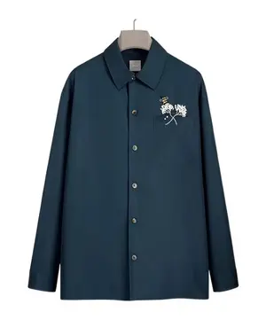 Dior Shirt With Flower Bee Embroidery