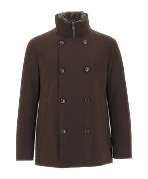 MONTECORE Quilted Bib Double-breasted Coat
