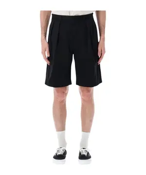 Nanamica Pleated Wide-leg Shorts - Black