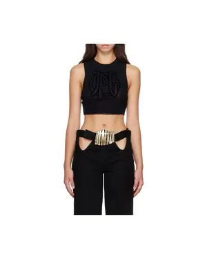 JEAN PAUL GAULTIER Sleeveless Logo Print Vest
