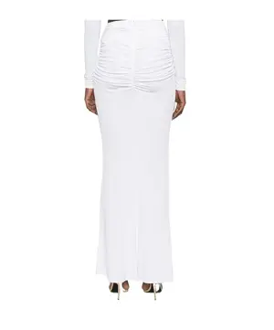 Elisabetta Franchi Logo-plaque Ruched Maxi Skirt