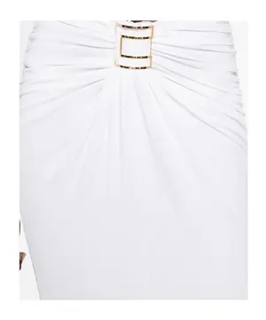 Elisabetta Franchi Logo-plaque Ruched Maxi Skirt