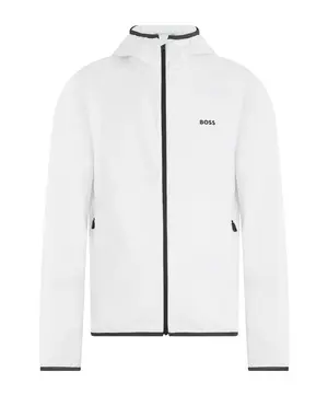 Hugo Boss Long-sleeved Hooded Casual Jacket - White