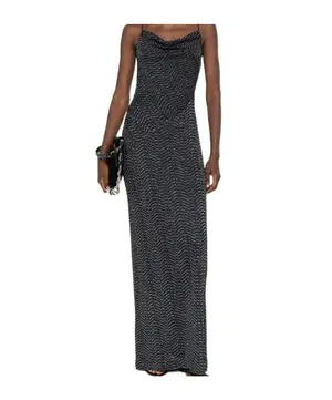 Missoni Zigzag-knit Cowl-neck Maxi Dress