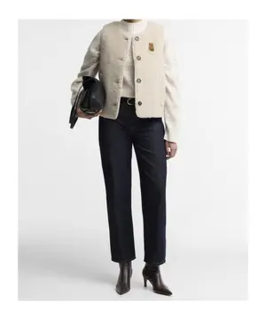 Barbour Bowes Fleece Gilet - Off White