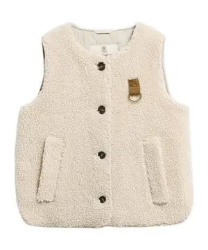 Barbour Bowes Fleece Gilet - Off-white