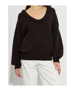 LISA YANG Doria Scoop-neck Knitted Sweater