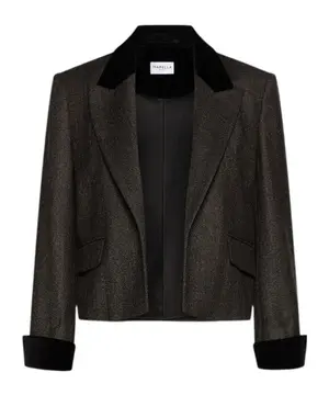 Marella Collared Cropped Casual Jacket