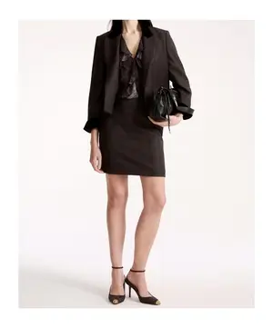 Marella Collared Cropped Casual Jacket