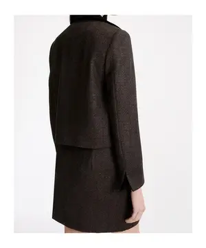 Marella Collared Cropped Casual Jacket