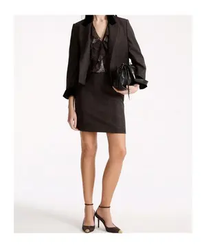 Marella Straight-cut Wool Blend Skirt