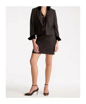 Marella Straight-cut Wool Blend Skirt