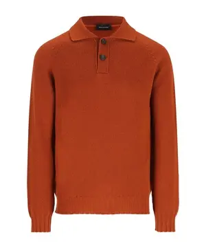 Tagliatore Long-sleeve Knit Top With Button Closure