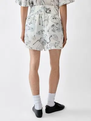 Jacquemus High-waisted Graphic Print Shorts