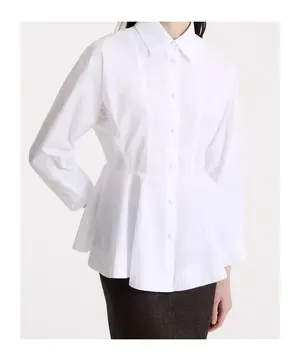 Marella Long-sleeve Button-up Shirt With Kimono Sleeves