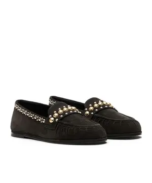STUART WEITZMAN Perry Studded Loafers - Shadow