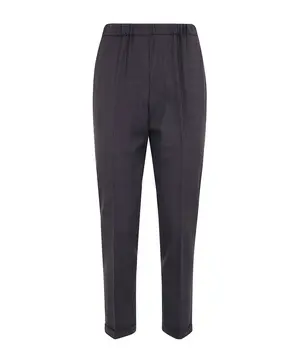 Antonelli Firenze Elastic-waist Casual Trousers - Dark Brown