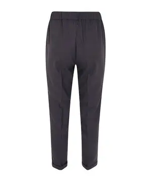 Antonelli Firenze Elastic-waist Casual Trousers - Dark Brown