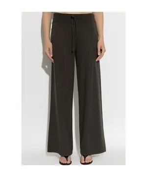 LISA YANG Sofi Drawstring Knitted Trousers - Brown