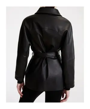 Marella Button-front Leather Jacket