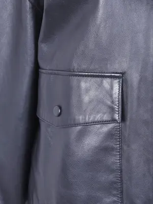 Liviana Conti Long Sleeve Leather Zip-up Jacket