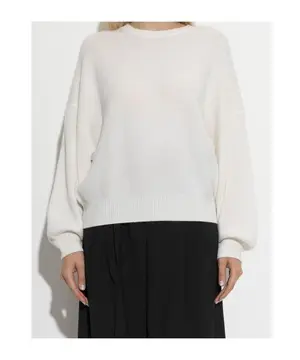 LISA YANG Veira Balloon-sleeve Knitted Sweater - Cream