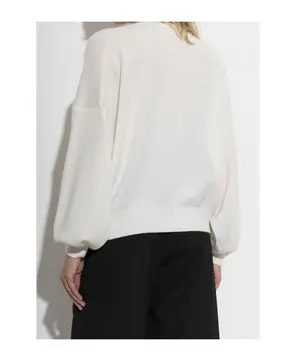 LISA YANG Veira Balloon-sleeve Knitted Sweater - Cream