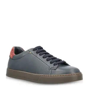 DOUCAL'S Round Toe Lace-up Sneakers