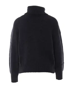 Alpha Studio Studded High-neck Knitted Sweater