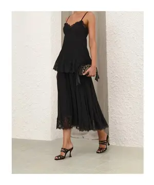 Zimmermann Pleated Lace Skirt