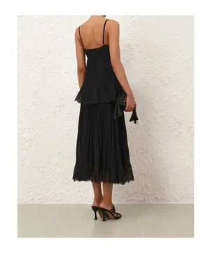 Zimmermann Pleated Lace Skirt