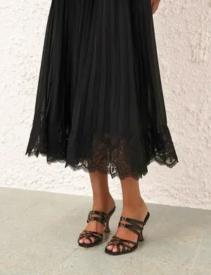 Zimmermann Pleated Lace Skirt