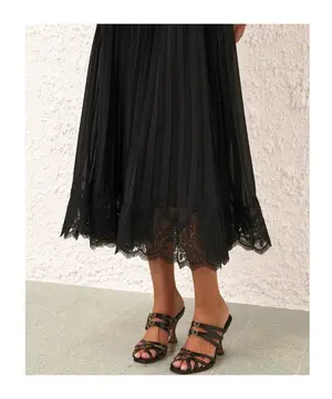Zimmermann Pleated Lace Skirt