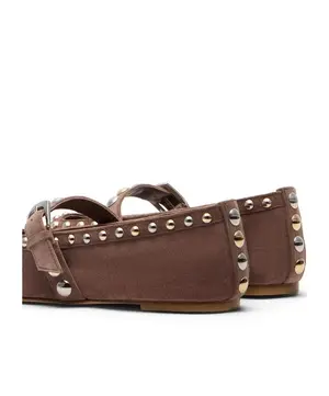STUART WEITZMAN Perry Studded Mary Jane Flats - Almost Mauve