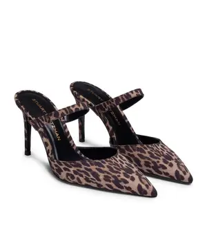 STUART WEITZMAN Power Mule 85 Print Stiletto Heels