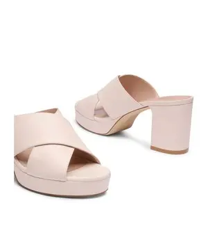 STUART WEITZMAN Dayna Platform Slide Sandals - Linen
