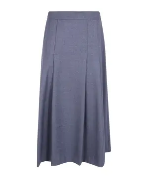 Antonelli Firenze Side-zip Pleated Hem Skirt