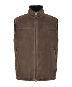 Canali High Neck Zip Gilet