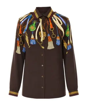 Etro Tassel-print Silk Shirt