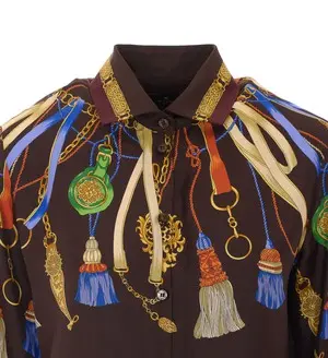 Etro Tassel-print Silk Shirt