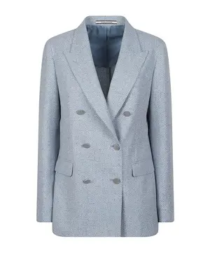 Tagliatore Long Sleeve Double Breasted Blazer