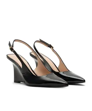 STUART WEITZMAN Vinnie Sling Wedge 85 - Black