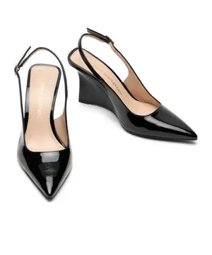 STUART WEITZMAN Vinnie Sling Wedge 85 - Black