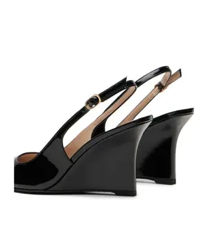 STUART WEITZMAN Vinnie Sling Wedge 85 - Black