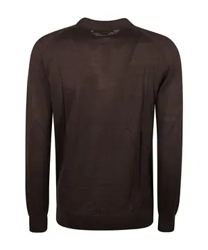 Michael Kors Core Merino Long Sleeve Polo Shirt