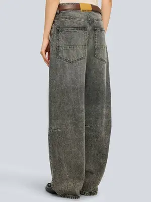 SEMICOUTURE Boyfriend Jeans With Pleated Legs