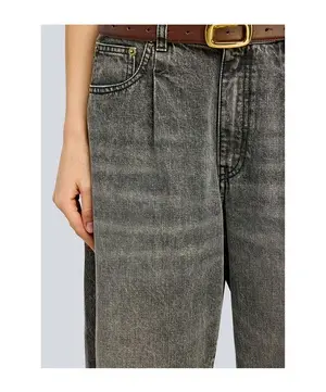 SEMICOUTURE Boyfriend Jeans With Pleated Legs