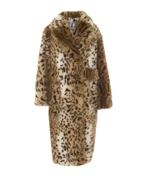 SWORD 6644 Long Sleeved Fur Coat
